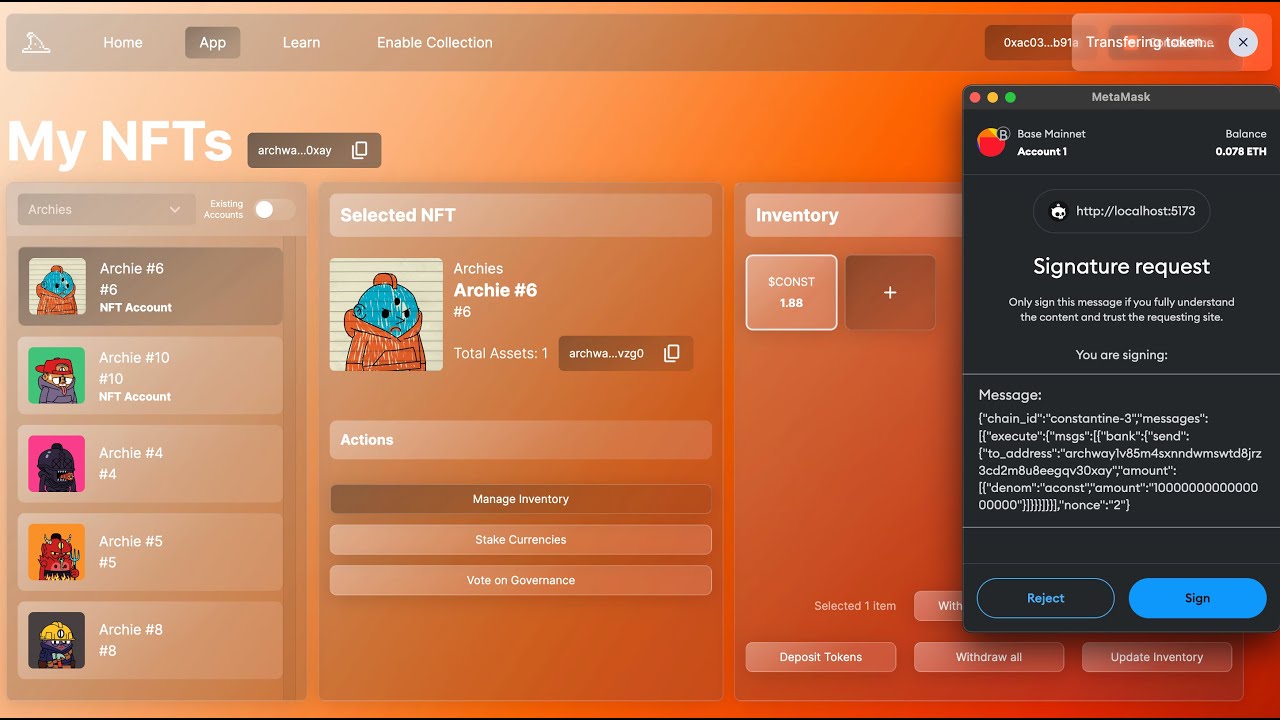 Token Bound Accounts: Archway Edition (Demo) - YouTube