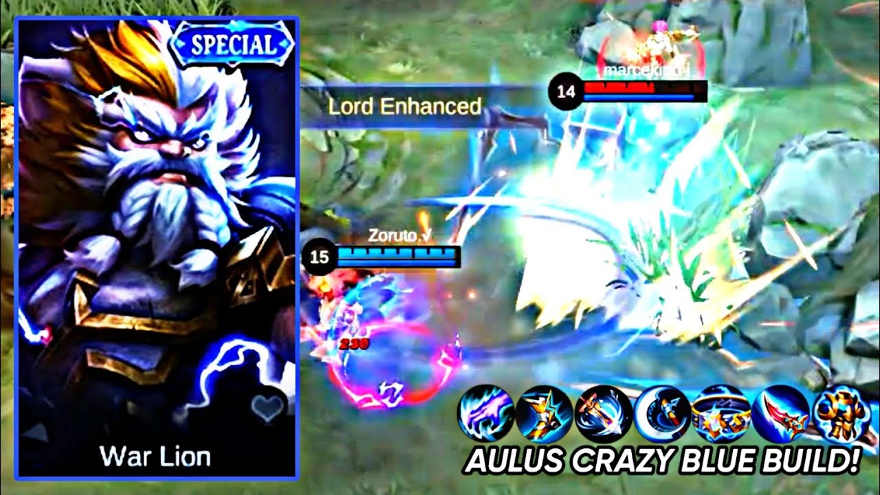 AULUS NEW WAR LION SKIN IS HERE! | AULUS CRAZY BLUE BUILD GAMEPLAY ...