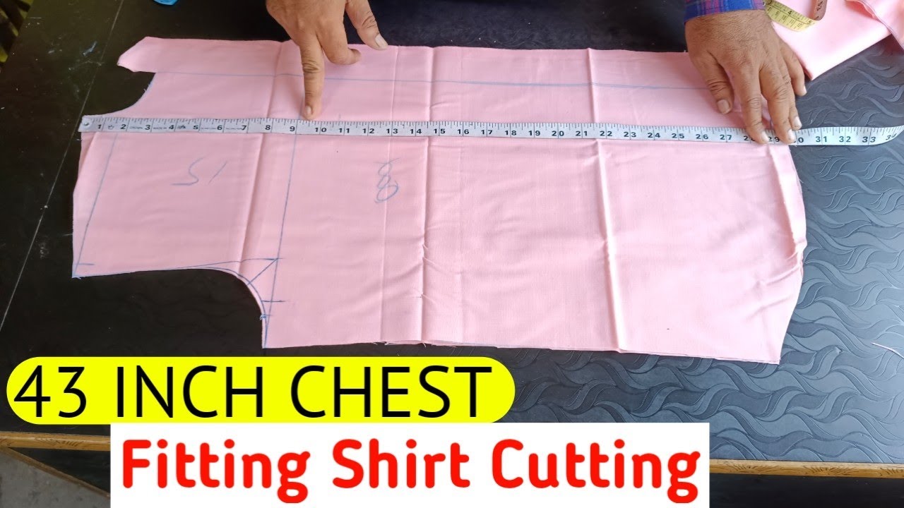 How To Cut 43 Inch Chest Jant's Shirt Cutting / शर्ट काटने का सिंपल ...