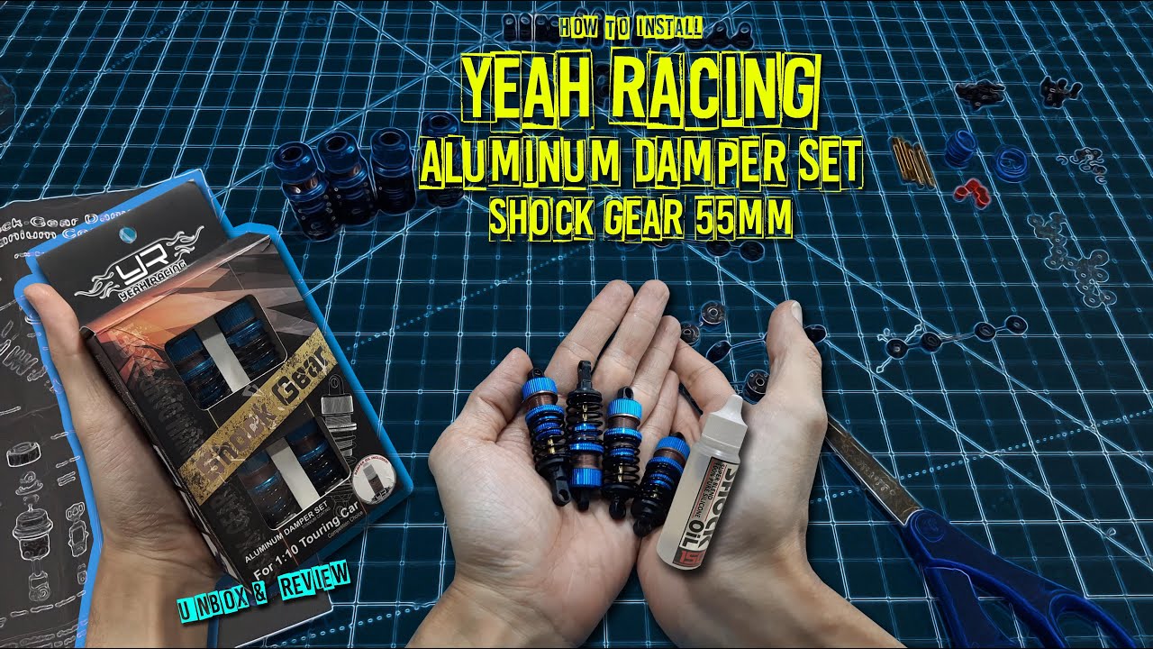 YEAH RACING DAMPER SET 55MM SHOCK GEAR [ UNBOX & REVIEW ] HOW TO ...
