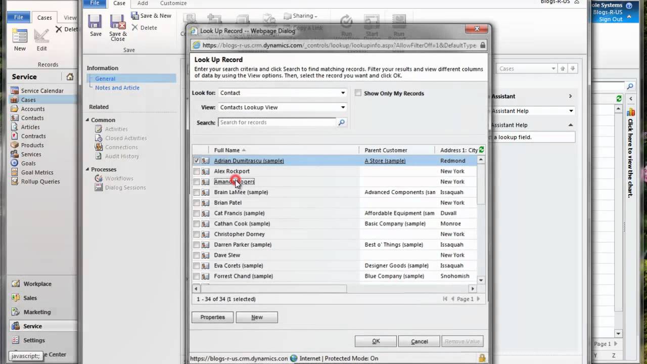Microsoft Dynamics CRM: Entering a Case - YouTube