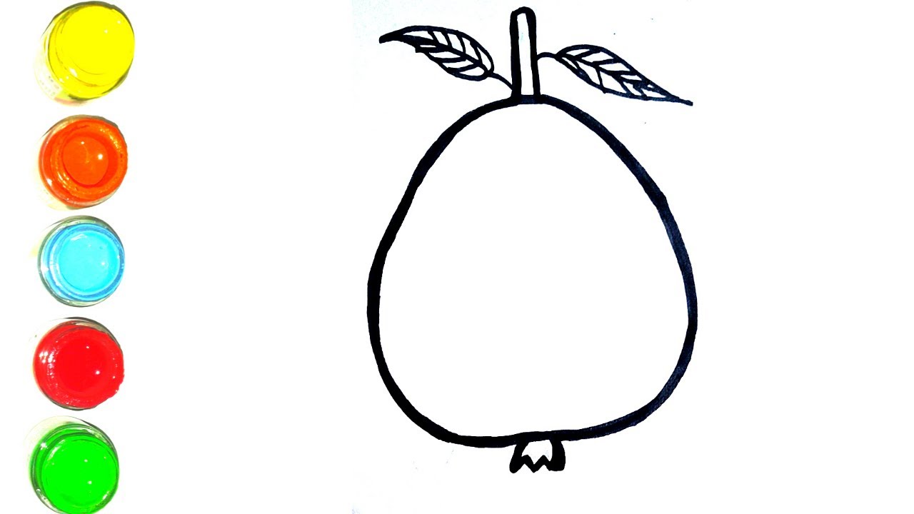 How to Draw a Guava।। Guava Drawing Step by Step Easy. - YouTube