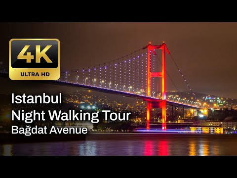 The Asian Side Of Istanbul | 4K HDR 60fps | Night Walking Tour | Bağdat Ave. | #DJIOsmoPocket3.