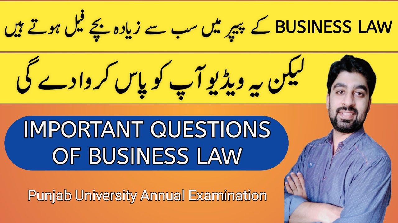 Important Questions of Business Law I Business Law Guess Paper 2022 I B ...