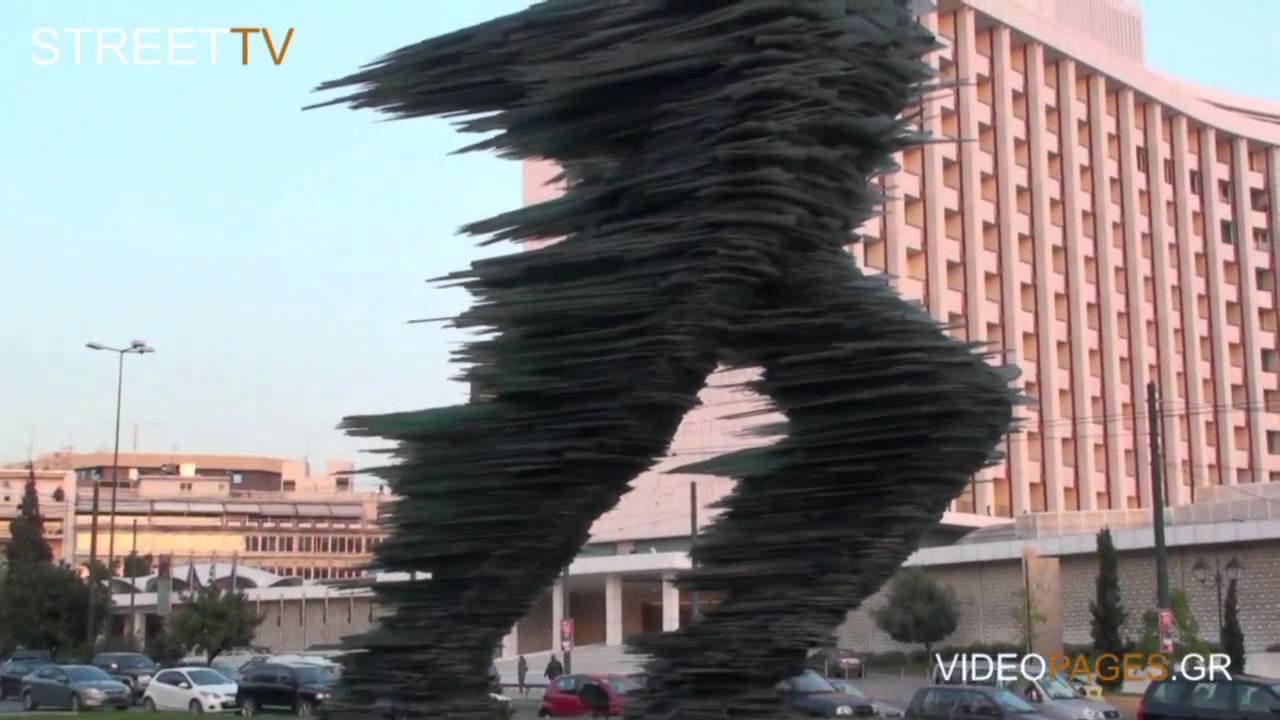 The Runner art glass statue, Ο Γυάλινος Δρομέας - Street TV - YouTube