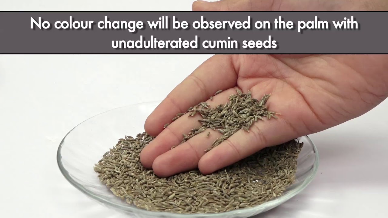 Testing Cumin Seeds adulteration with Grass Seeds | FSSAI - YouTube