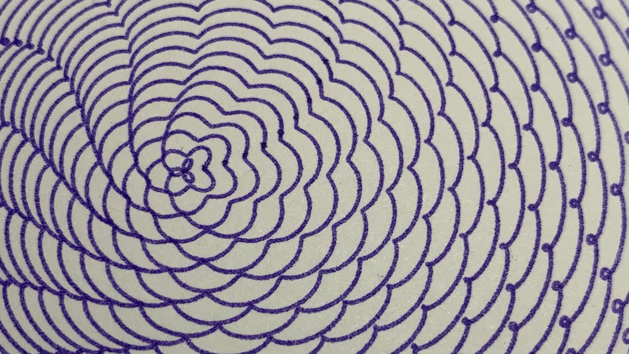 Guilloche pattern, pen plotter, AxiDraw - YouTube