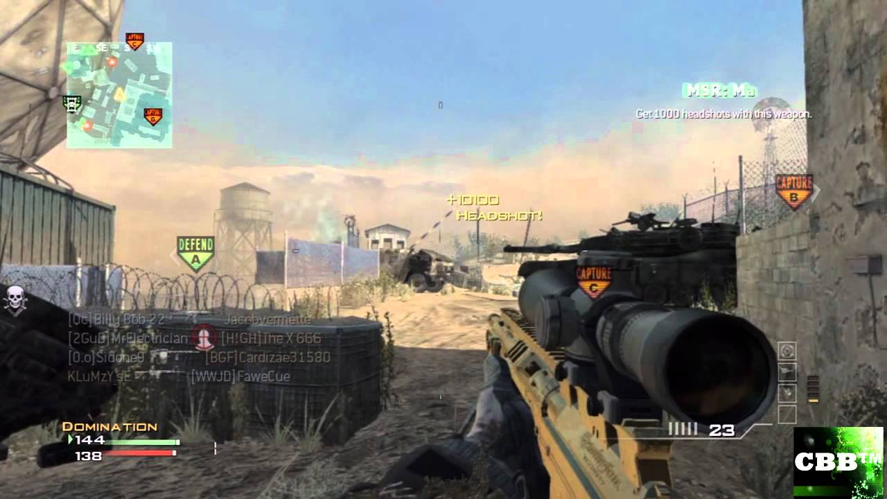 MSR 1000 HEADSHOT GOLD TITLE COD MW3 - YouTube
