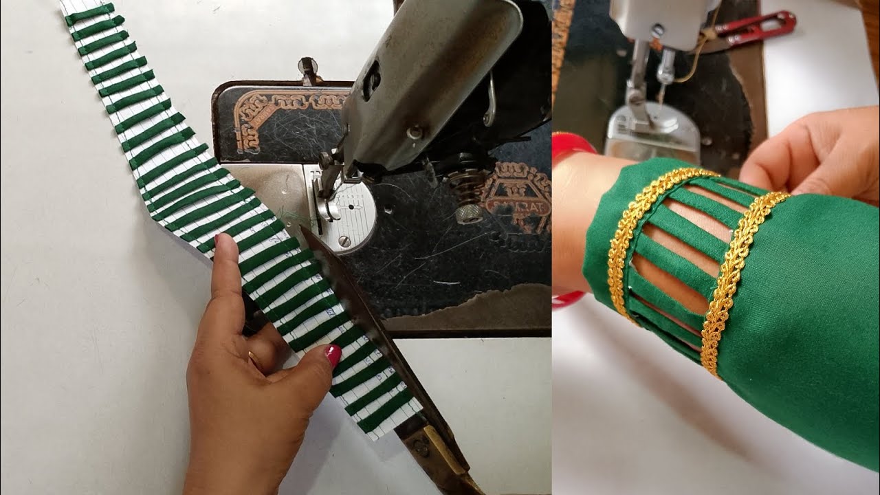 🔴 BEAUTIFUL SLEEVES DESIGN MAKING TUTORIAL 💫#stitch #diy #fashion #sleevesdesign #craft #reels ...