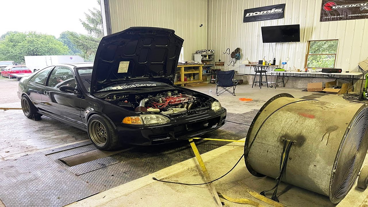 Poor Mans Type R Swap Civic Dyno Tune Picked Up HUGE ALL MOTOR POWER ...