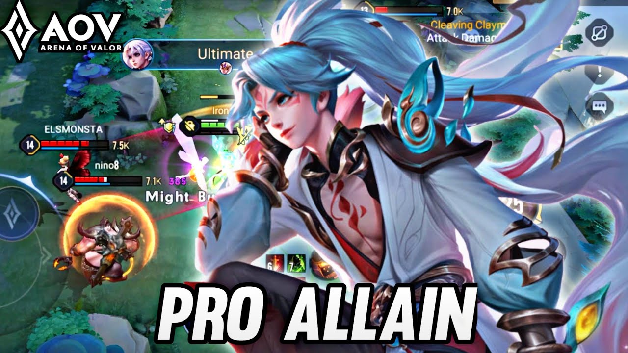 ALLAIN PRO GAMEPLAY | FULL DAMAGE - ARENA OF VALOR - YouTube