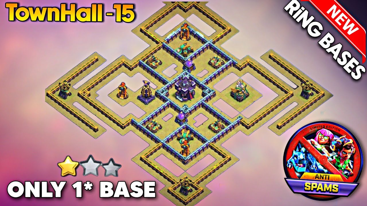 ONLY 1* TOWNHALL 15 *RING BASE * TOP 10| TH15 CWL/WAR BASE LINK | TH15 ...