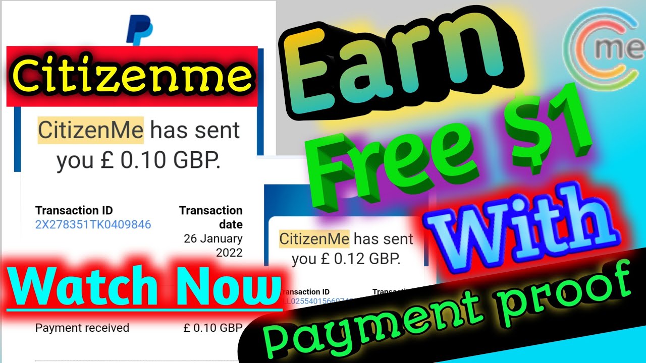 New Paypal Earning App | Citizenme Payment Proof | Citizenme App Review ...