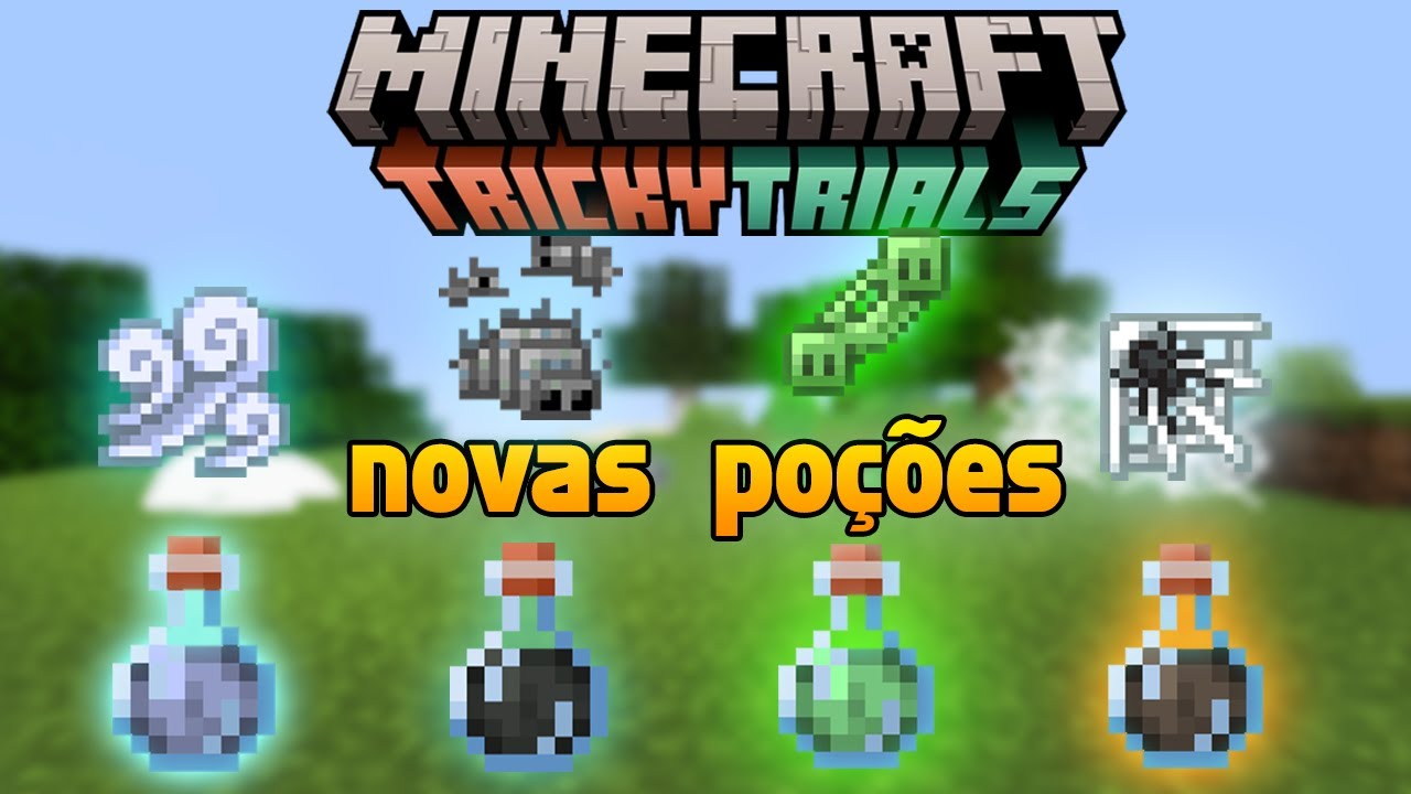 FOI ADICIONADA NOVAS POÇÕES NO MINECRAFT! (Ventania, pegajosa ...