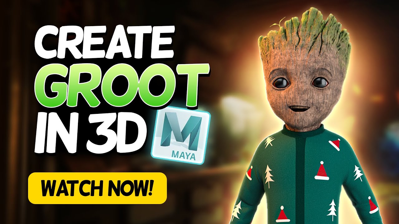 How to Model Groot in Maya | 3D Character Design with Zbrush ...