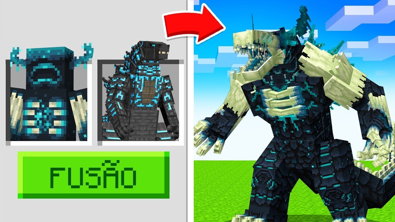 MISTUREI O GODZILLA e WARDEN e ISSO ACONTECEU no MINECRAFT - YouTube