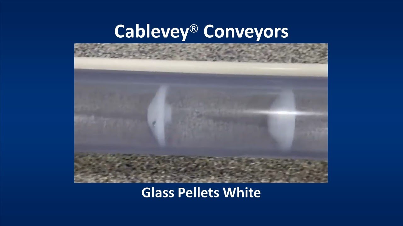 Cablevey® Conveyors - Glass Pellets White - YouTube