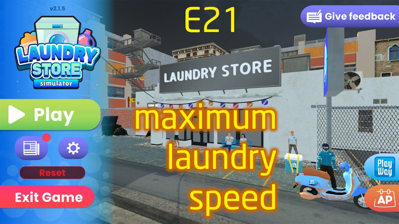Laundry Store Simulator E21 - maximum laundry speed - YouTube