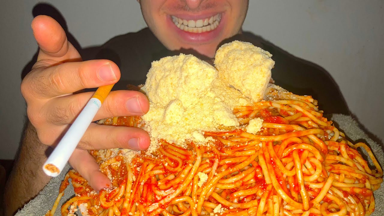 smoking hot pasta asmr mukbang 먹방 - YouTube