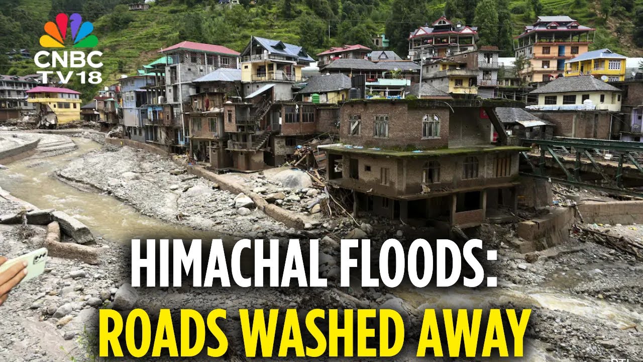 Himachal Flood Fury: Manali's Four Lane Road Washed Away | Heavy Rains ...
