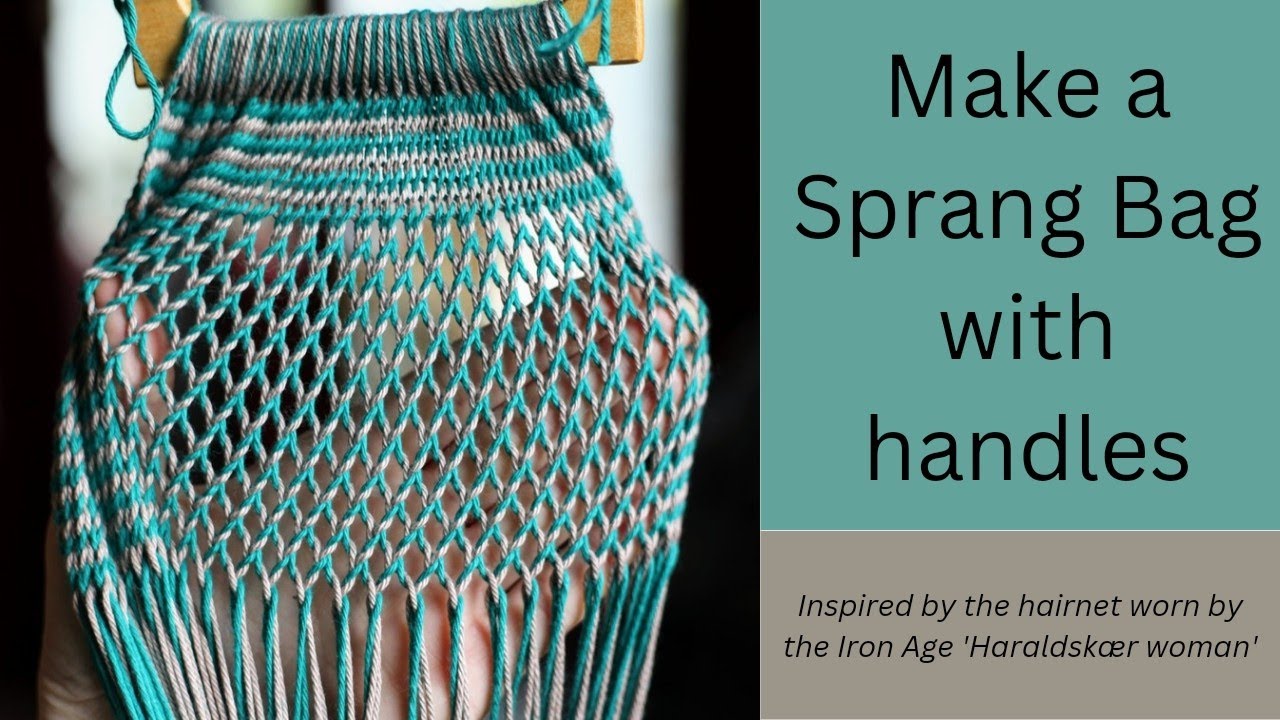 Make a Sprang Bag with Handles: all over holes/ Haraldskaer pattern ...
