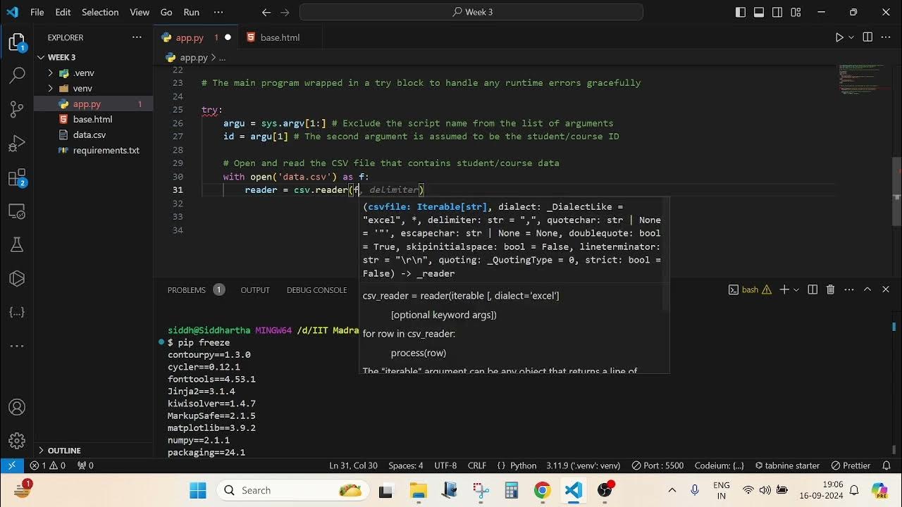 Week 3 LAB ASSIGNMENT MAD I Course | Jinja2 | HTML | Command Line Arguments | File Handling ...