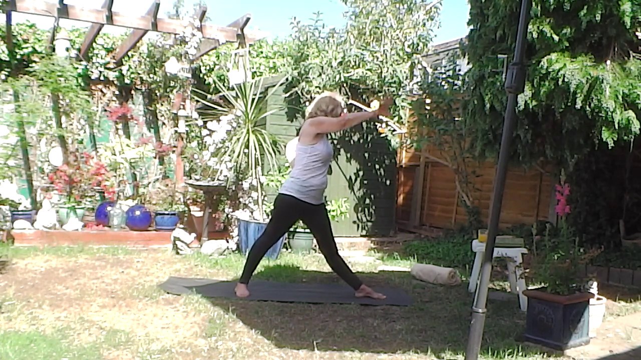 Hatha Yoga by Diane Davis. Day 5. 1/2 Warm up & Standing postures - YouTube