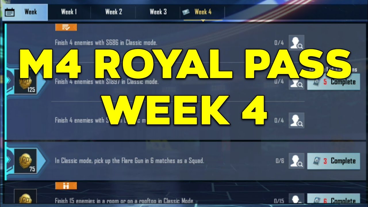 M4 ROYAL PASS WEEK 4 - YouTube