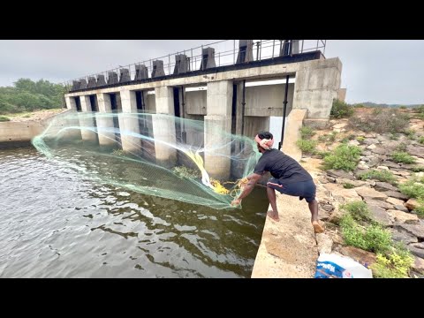 Fishing Net Video - Traditional Net Fishing Village in River With Beautiful Natural