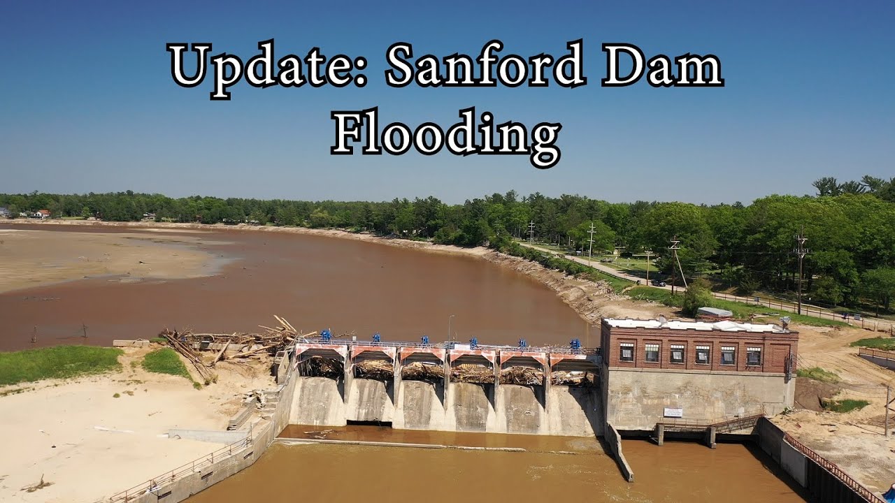 Update 2: Sanford Flood 2020 - Aerial - Dam Collapse - YouTube