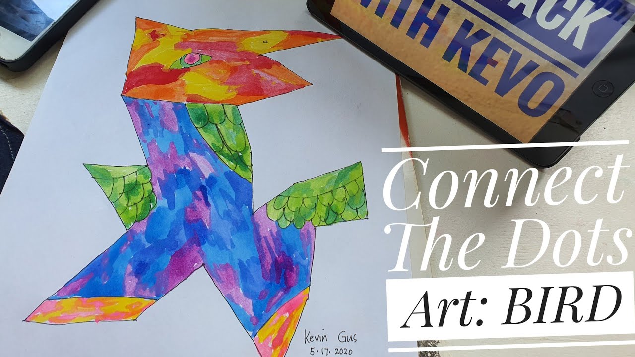 Art Attack with Kevo: Connect the Dots Art #2 Bird - YouTube