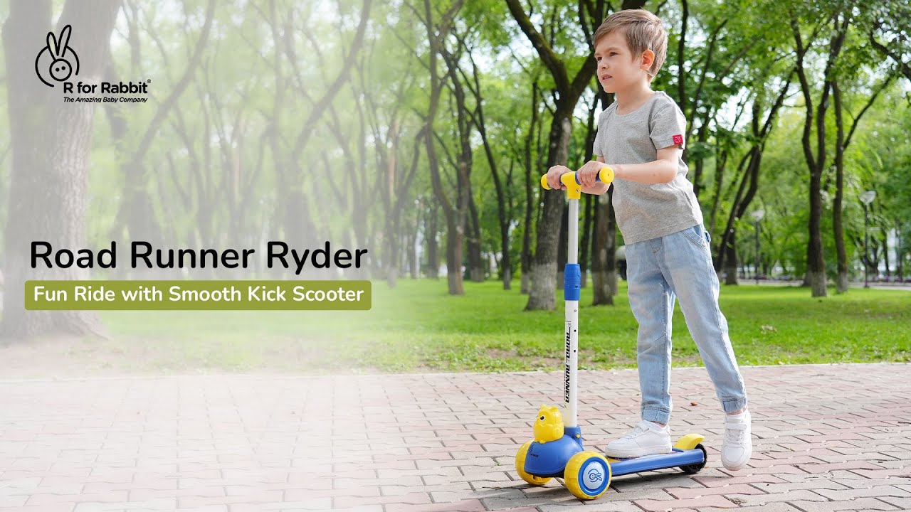 R for Rabbit Road Runner Ryder Kids Scooter - PU LED wheels & Multi ...