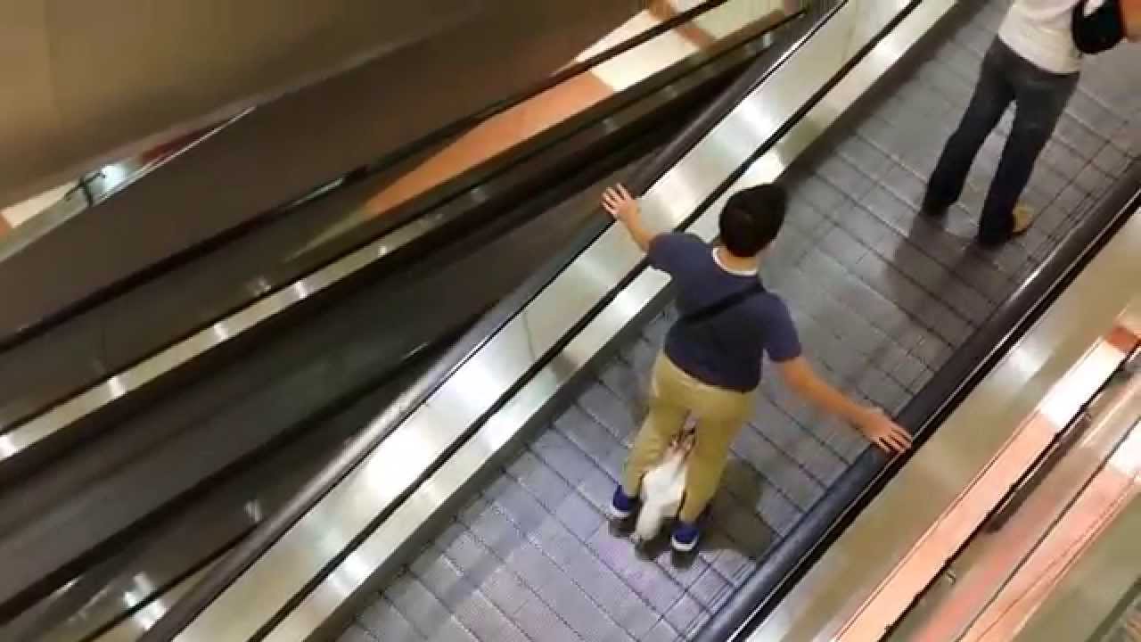 My son, Unicycle Escalator Loop ( Solowheel like ) - YouTube