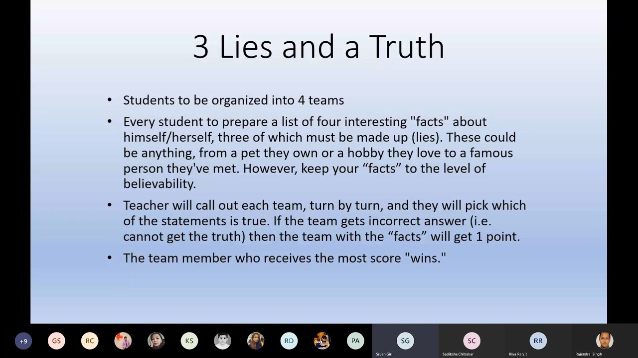 Three Lies and a Truth (19C) | Intercultural Communication Skills ...