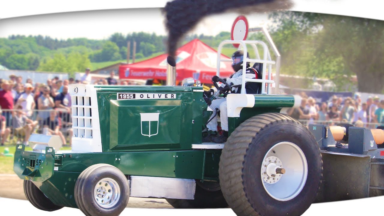 Oliver 1955 Full Pull Tractor Pulling - Holzheim 2022 - YouTube