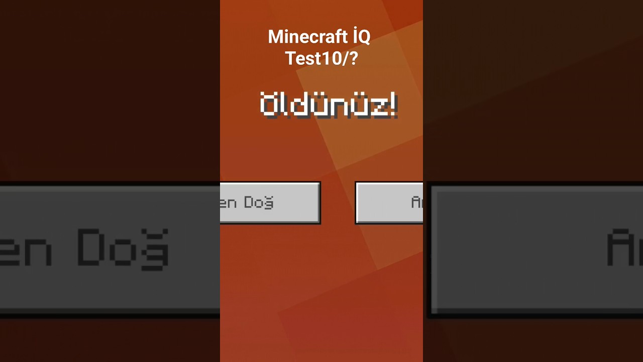 Minecraft IQ test - YouTube