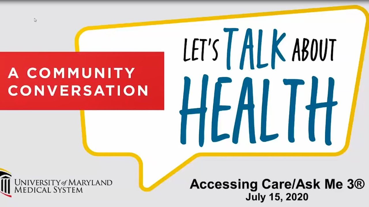 Let's Talk About Help: Accessing Health Care/Ask Me 3® - YouTube