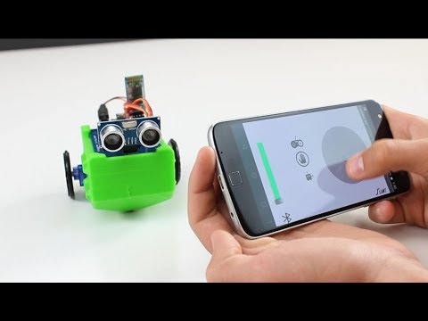 LittleBot Budget 3D Printed Arduino Robot Control with Bluetooth App - YouTube