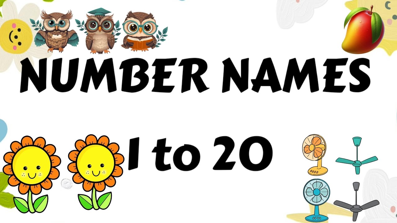 number names 1 to 20 with pictures | learn number names for kids # ...