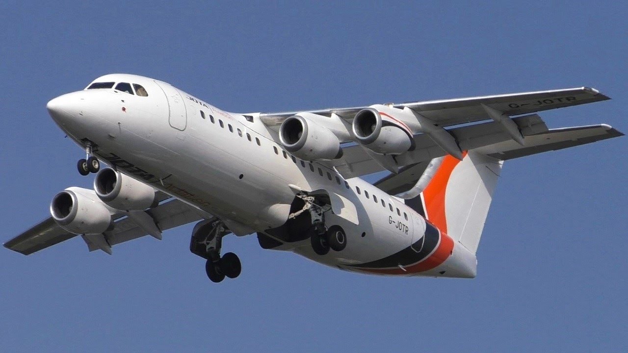 RARE! Jota Aviation (op. SkyWork Airlines) British Aerospace Avro RJ85 ...