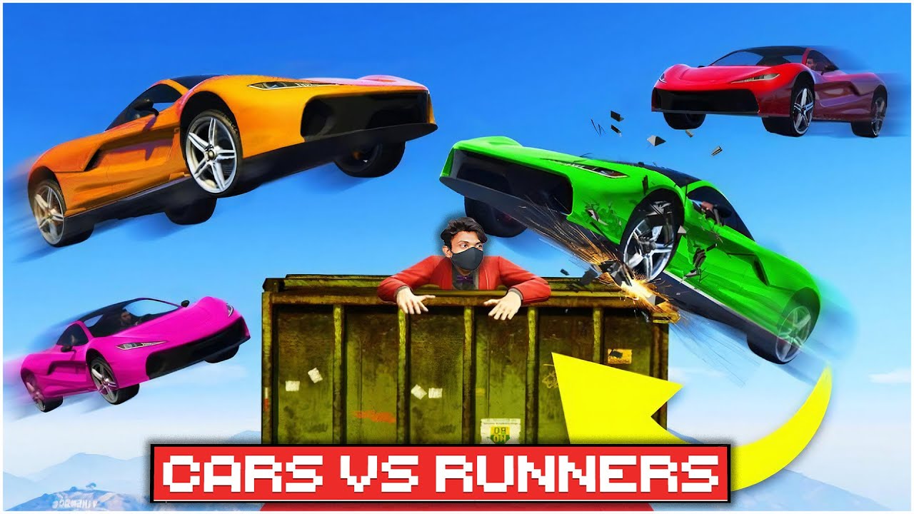 Cars Vs Runners | Full To Fun With Gang | GTA5 In Telugu | The Music ...