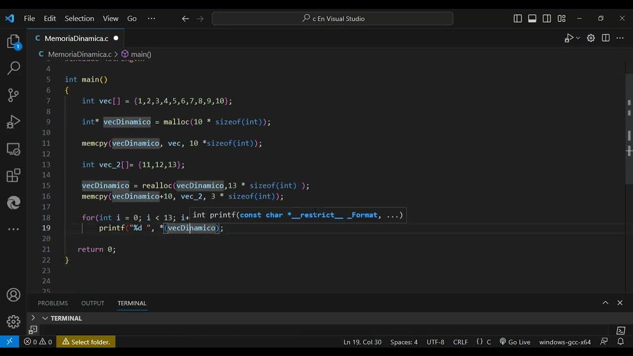 Memoria Dinamica En C. malloc, calloc. - YouTube