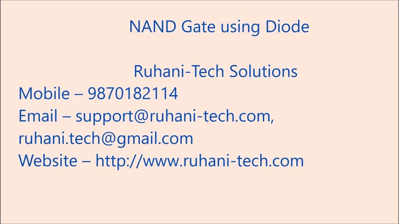 NAND Gate using Diode - Electronics Project - YouTube