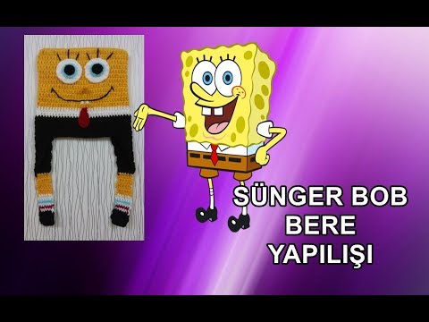 Sünger bob bere yapılışı. Spongebob crochet hat