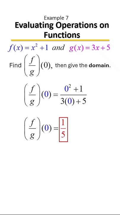 Performing Operations on Functions ️ | Add, Subtract, Multiply & Divide ...