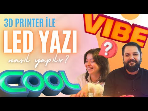 3D Printer ile Ledli ve Ledsiz Yazılar Nasıl Yapılır? RGB & Hortum Led l Shapr3D ve Baskı Süreçleri