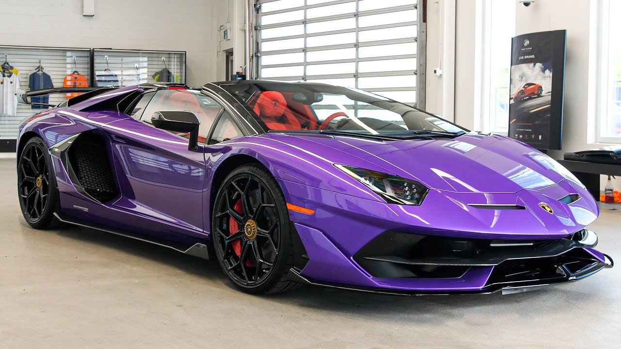 DELIVERING a ONE-OF-KIND 2021 Lamborghini SVJ Roadster in Viola Pasifae ...