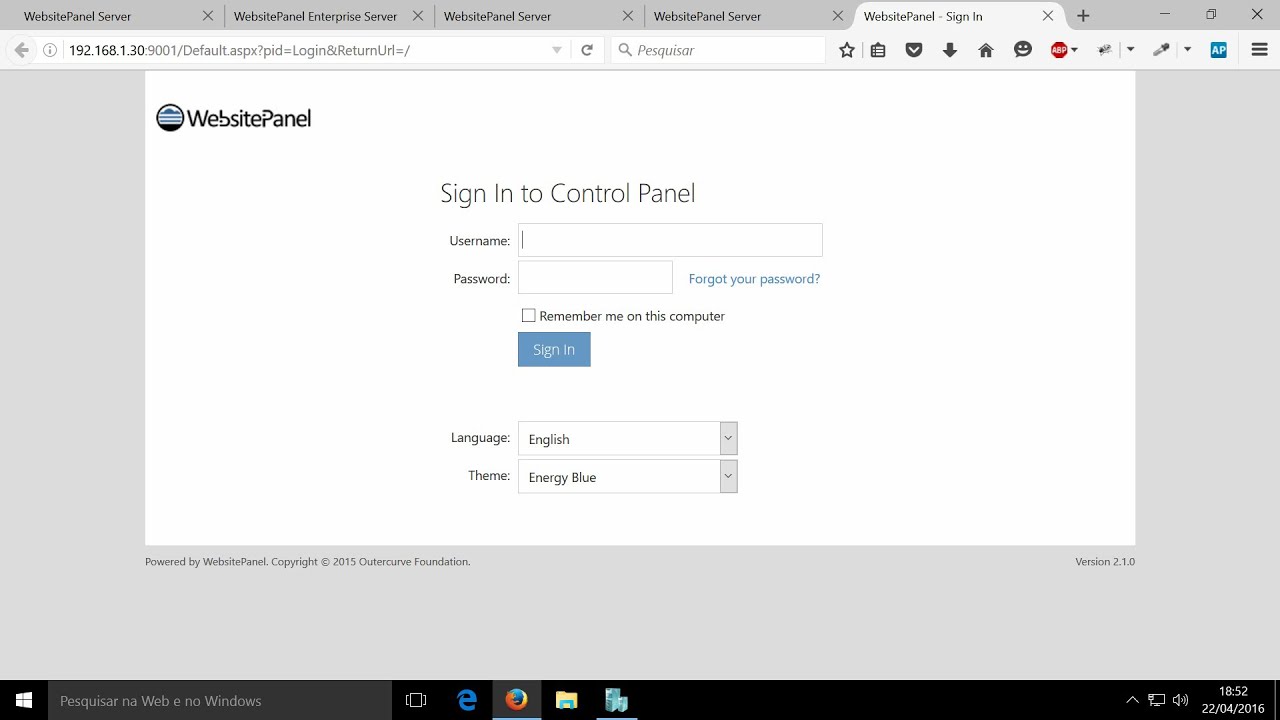 Windows Server 2012 R2 + WebsitePanel 2.1 - YouTube