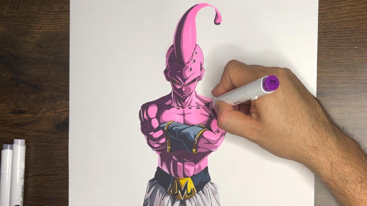 How to EASY Draw KID BUU - MAJIN BUU | ASMR - YouTube