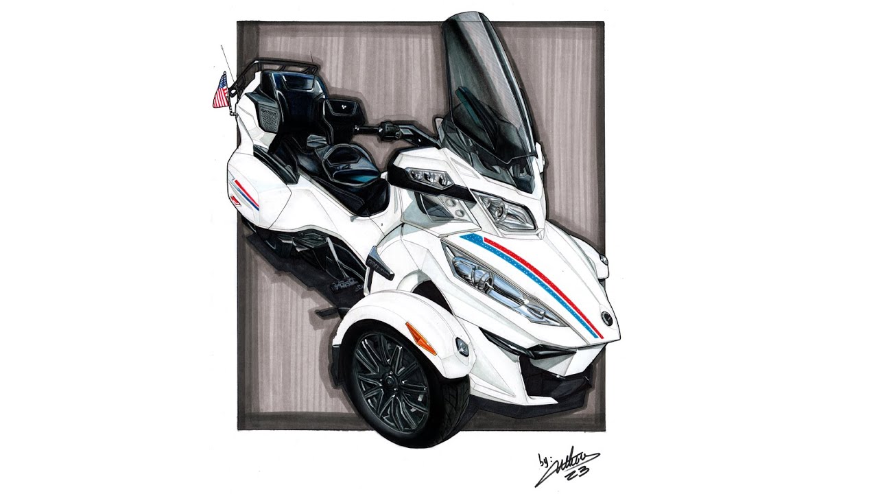 DRAWING Tricicle - Speed Art | Desenhando Can-Am Spyder - YouTube